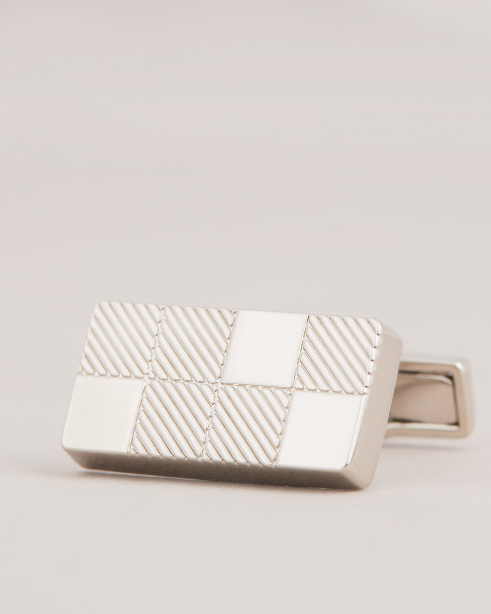 CHECKYU - SILVER-COL | Cufflinks | Ted Baker Serbia